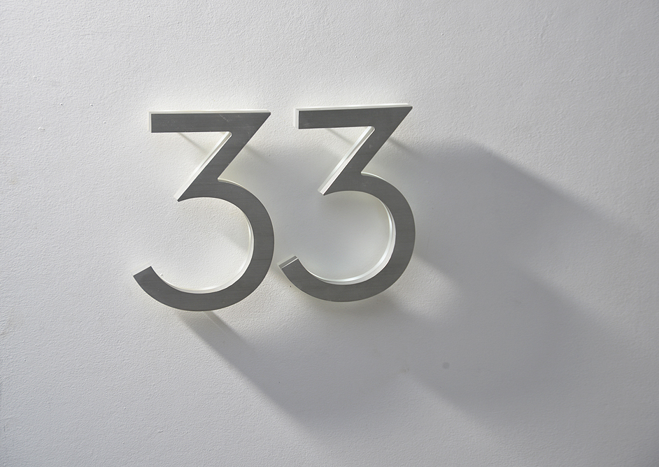 Modern Neutra House Numbers Led Backlit by Luxello - Modernnest.com